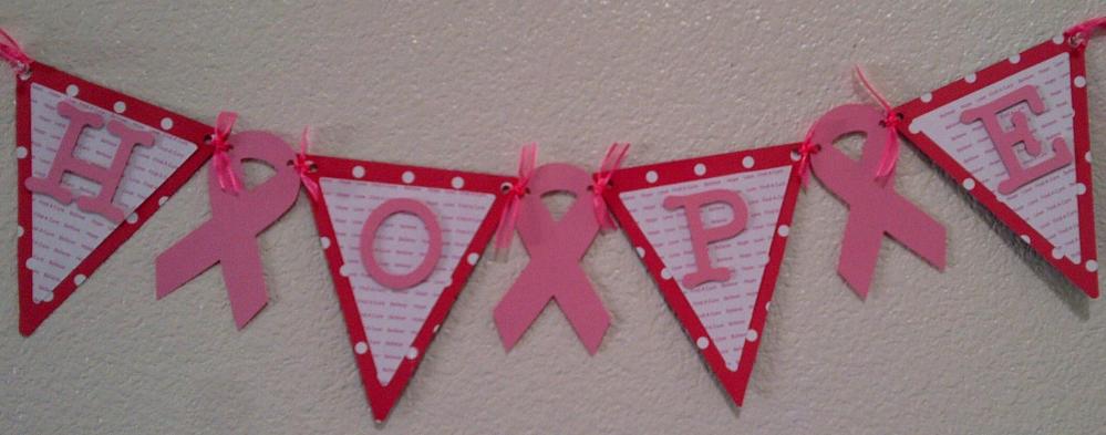 Hope Pink Banner For The Support Of Breast Cancer on Luulla