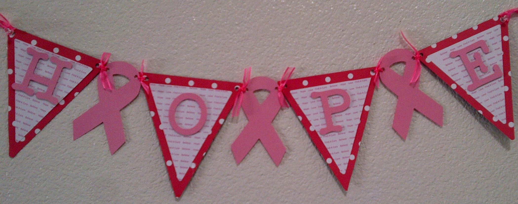 Hope Pink Banner For The Support Of Breast Cancer on Luulla